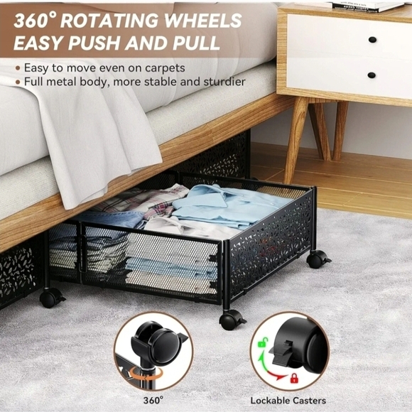 Storage & Organization | Underbed Storage Organizer With Lockable ...